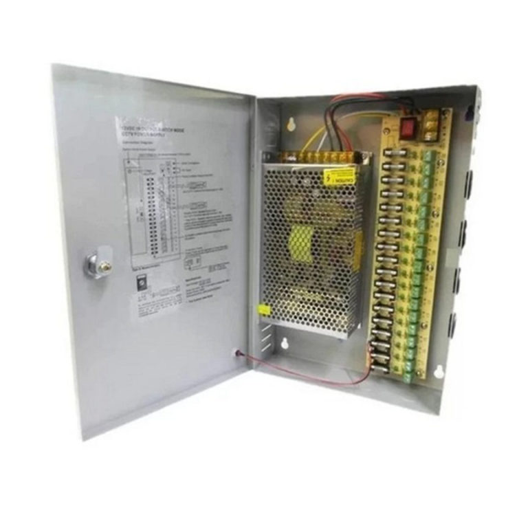 30A 12VDC 18 Output Switch Mode CCTV Power Supply - Twincell